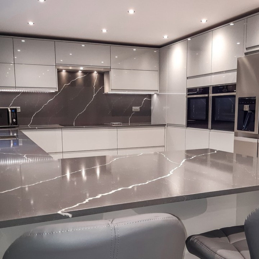 Grey Kitchen Worktops | Quartz, Granite & Porcelain Surfaces