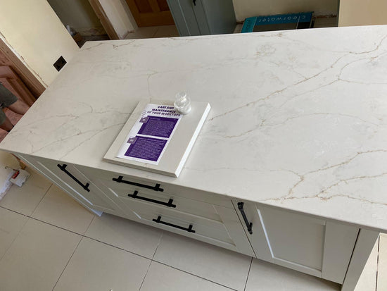 BQS Capri Marble Effect Quartz with Veining | Purple – purplegranite