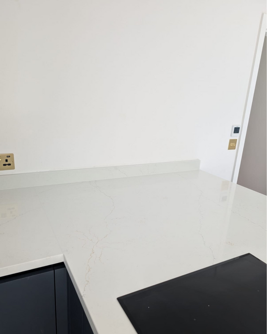 PQS Denali White Marble Veining Quartz | Purple – purplegranite