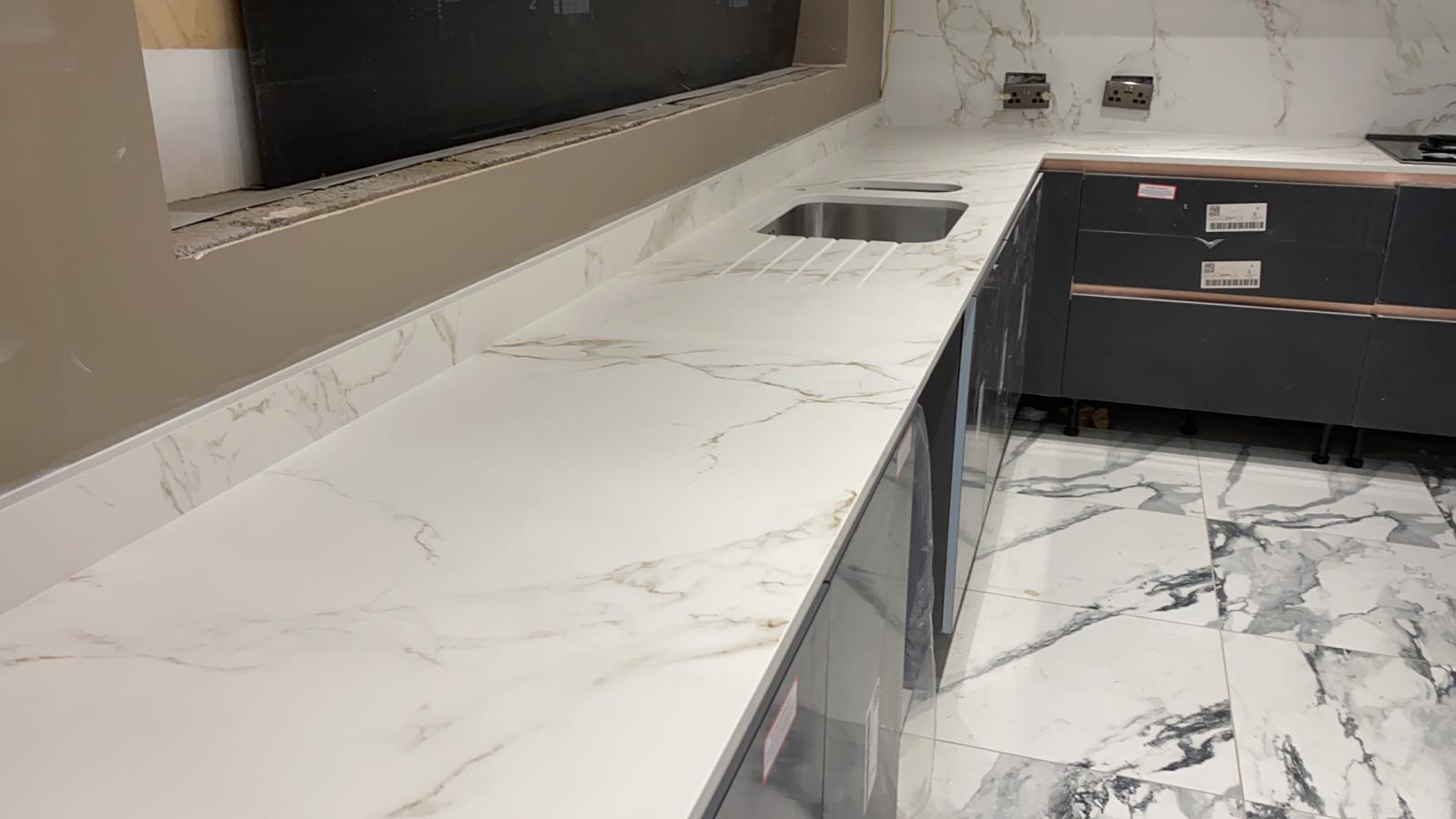 Dekton Entzo White Marble Effect Porcelain | Purple – purplegranite