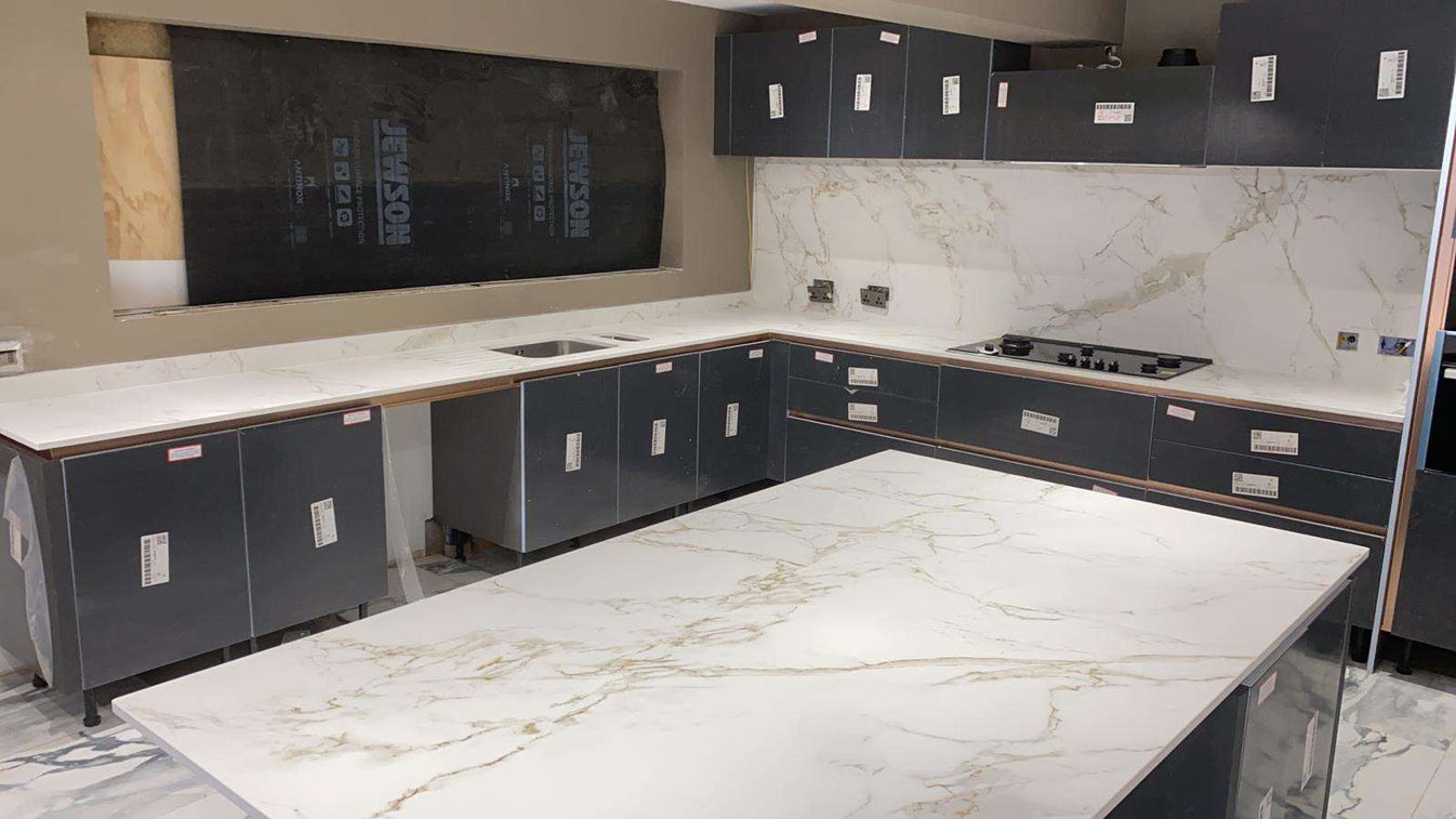 Dekton Entzo White Marble Effect Porcelain | Purple – purplegranite