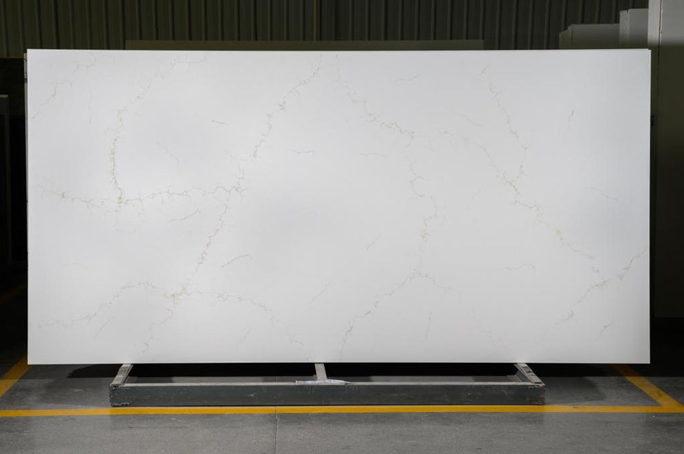 Worldwide Stones Embers White Quartz with Gold Marble Veins – purplegranite