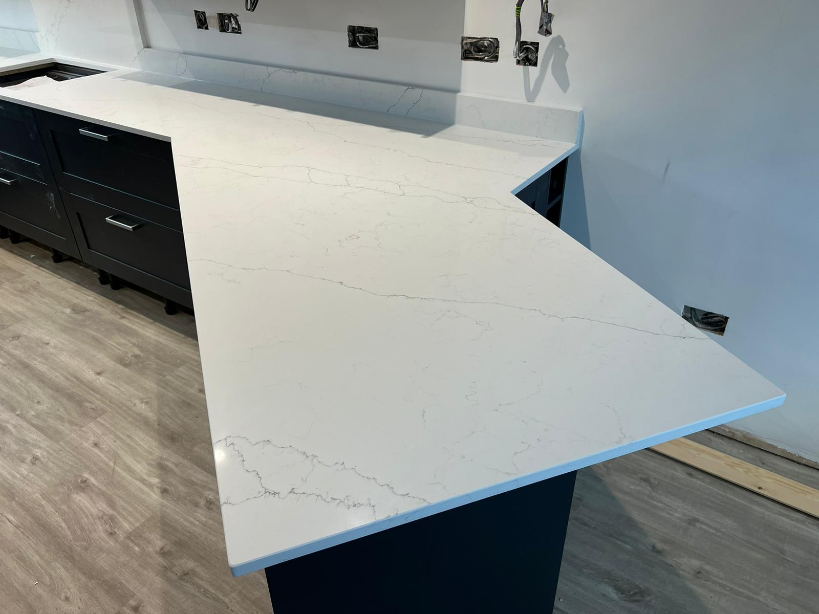 PQS Arctic White Quartz with Veining | Purple – purplegranite