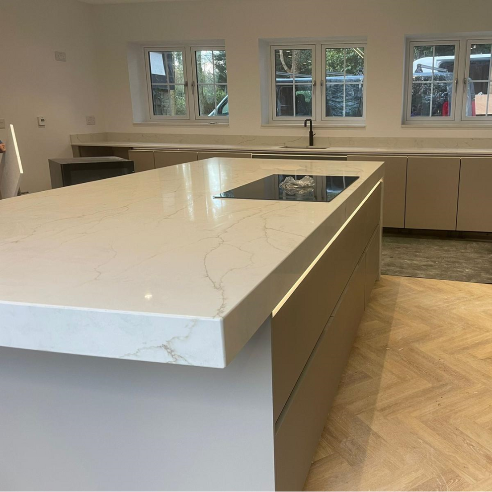 BQS Capri Marble Effect Quartz with Veining | Purple – purplegranite