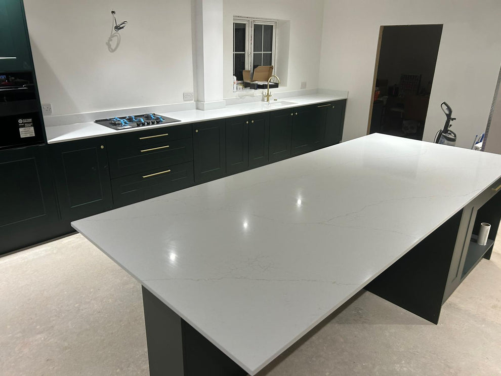 PQS Denali White Marble Veining Quartz | Purple – purplegranite