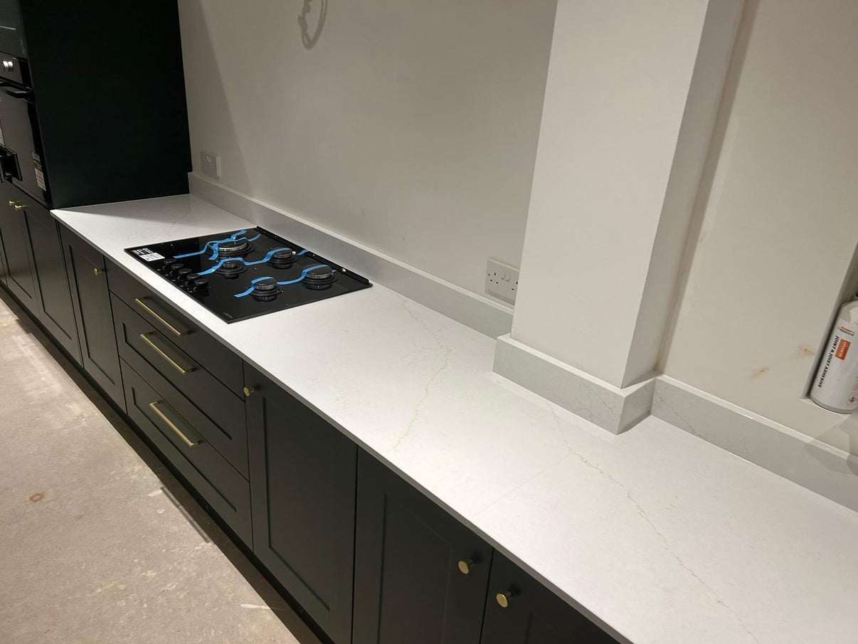 PQS Denali White Marble Veining Quartz | Purple – purplegranite