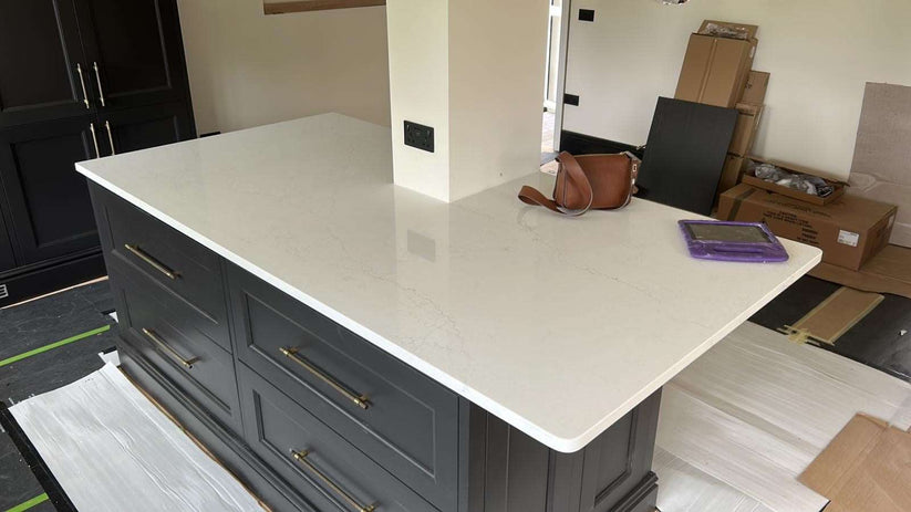 PQS Denali White Marble Veining Quartz | Purple – purplegranite