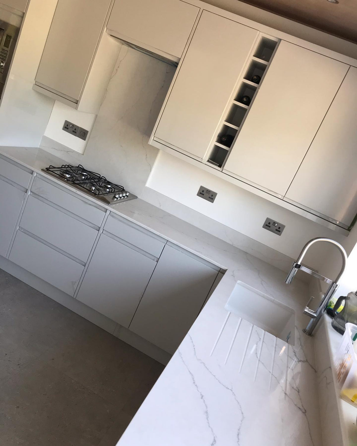 BQS Bianco Fontana White Quartz with Veins | Purple – purplegranite