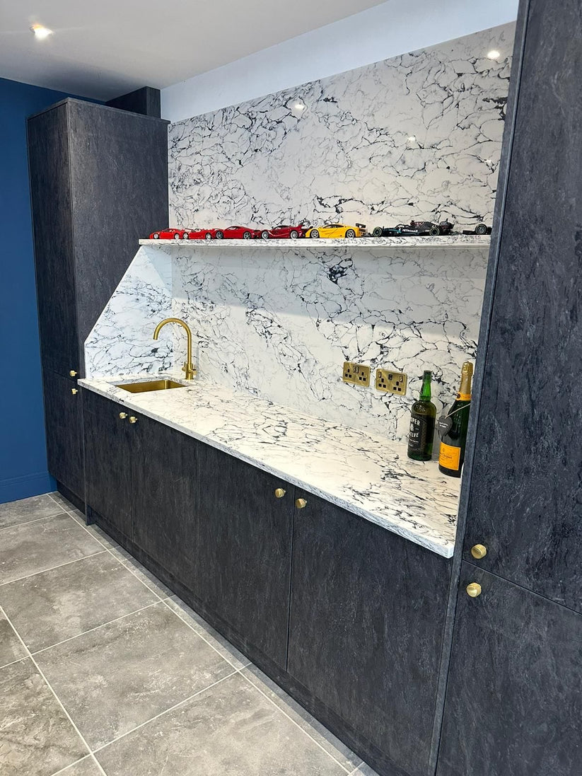 Worldwide Stones Arabescato Corchia Marble Effect Quartz | Purple ...